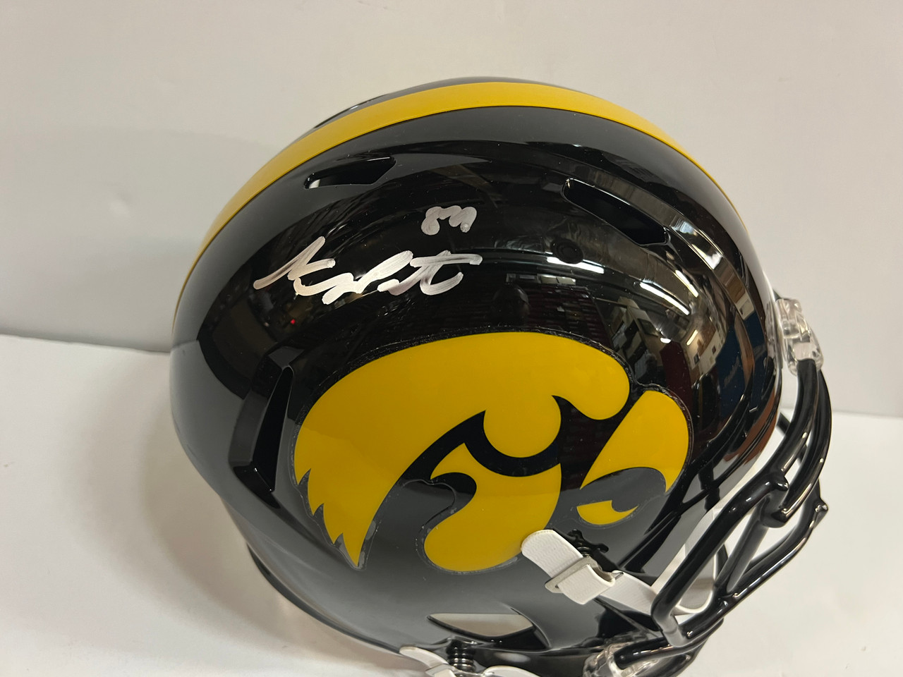 Sam LaPorta Autographed Iowa Hawkeyes Full Size Speed Replica Helmet ...