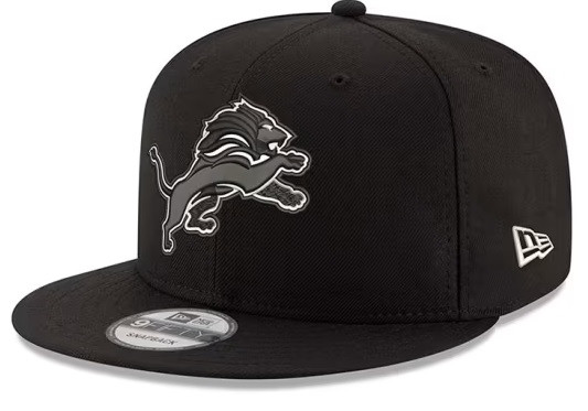 Detroit Lions New Era Black Basic 9FIFTY Mens Snapback Hat - Detroit ...