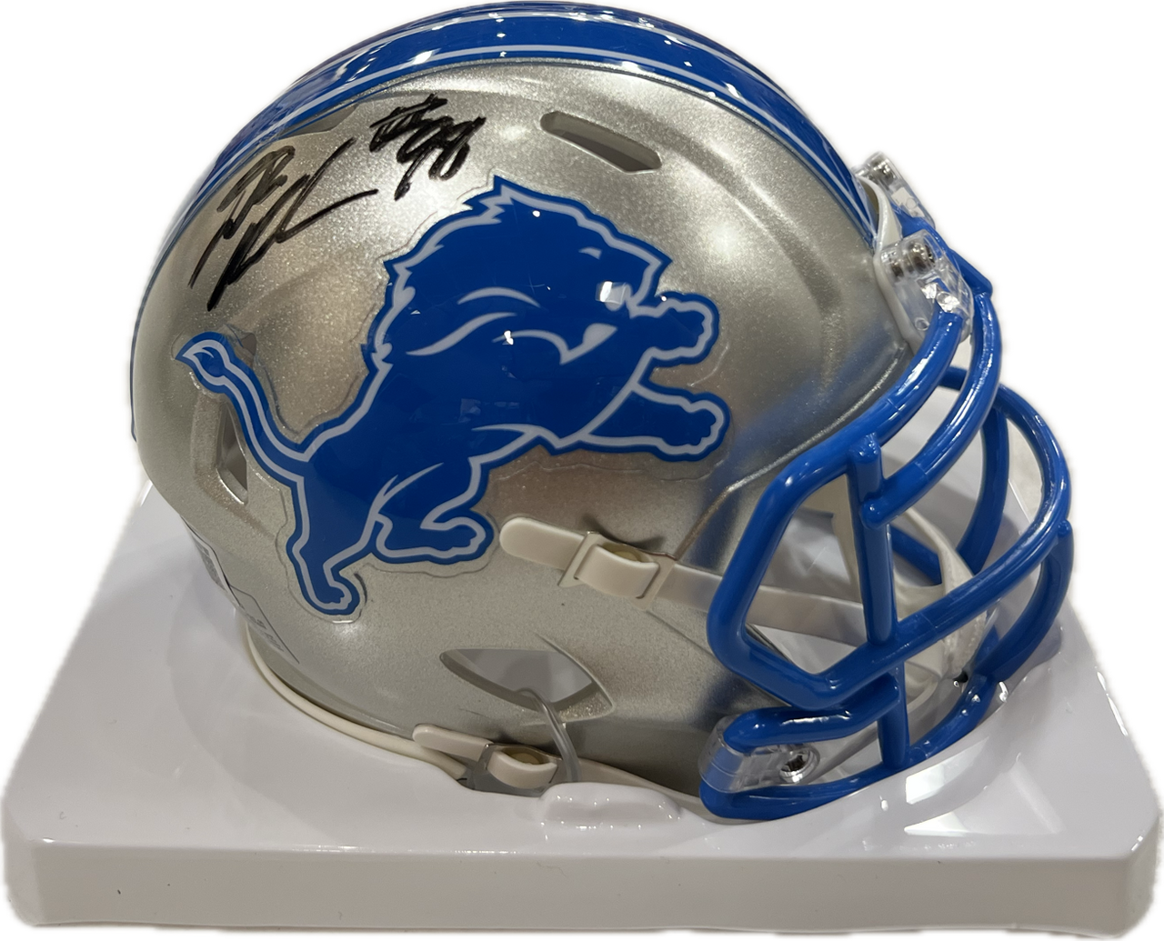D.J. Reader Autographed Detroit Lions 2024 Speed Mini Helmet - Detroit ...