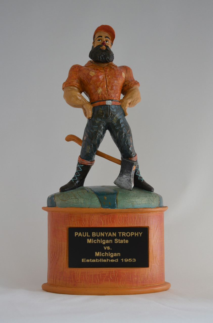 Paul Bunyan Trophy - Michigan vs. Michigan State Rivalry - Detroit City ...