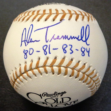 Alan Trammell Autographed Baseball - Official Gold Glove Ball Inscribed ...