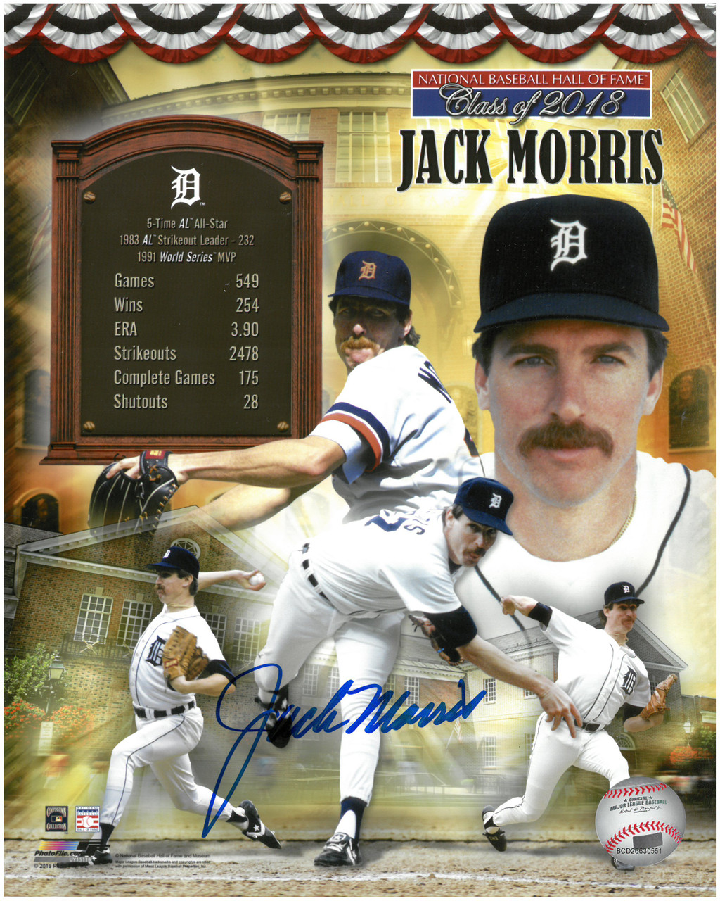 Jack Morris Autographed Detroit Tigers 8x10 Photo #5 - HOF Collage ...