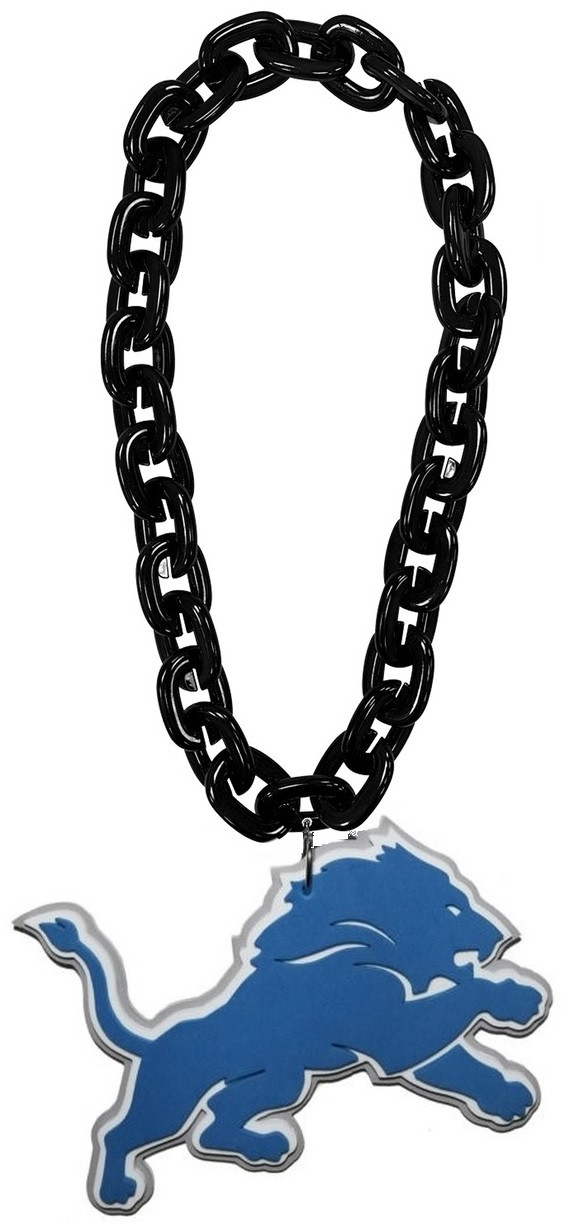 Detroit Lions NFL Fan Chain 10 Inch 3D Foam Necklace - Detroit City Sports