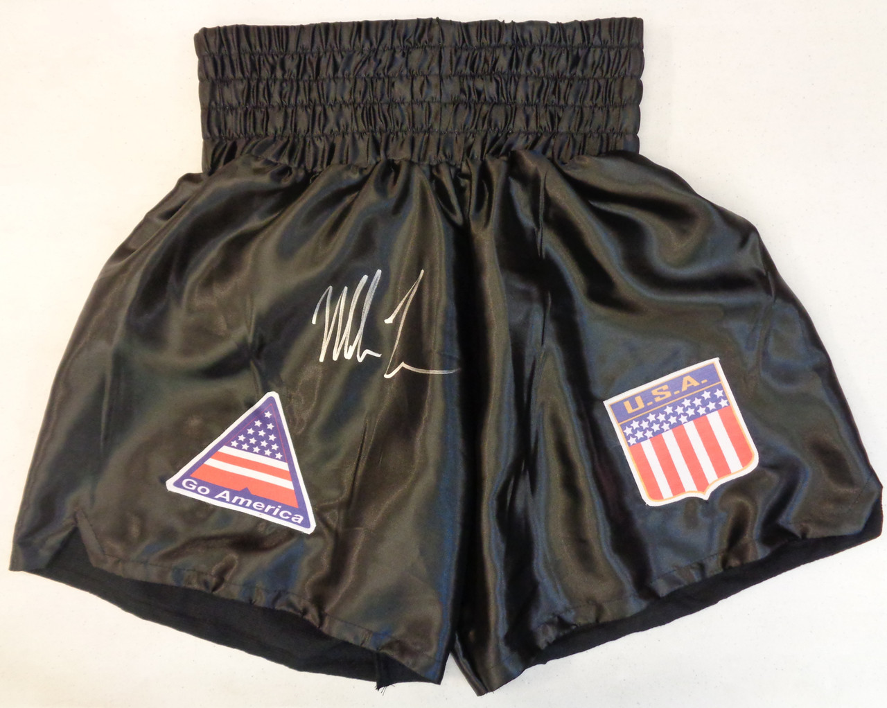 Mike Tyson Autographed Black Boxing Trunks - Detroit City Sports