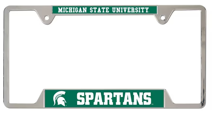 Michigan State Spartans Wincraft Metal License Plate Frame - Detroit ...