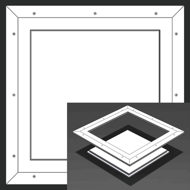 6" x 6" Pop-Out Square Corner - Access Panel for Ceilings - AccessPanels