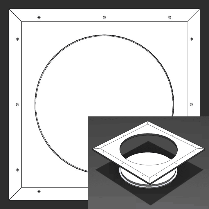 48" x 80" Pop-Out Round - Access Panel for Ceilings - AccessPanels