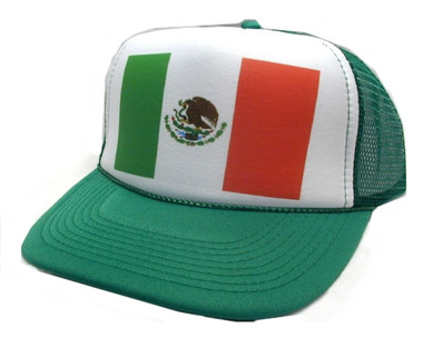 Mexico Flag Hat, Mexican Flag Trucker Hat, Vacation Hat