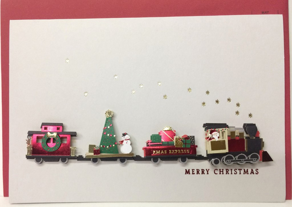 Hallmark Signature 3-D Christmas Train Christmas Card (1-pc) - JWD ...