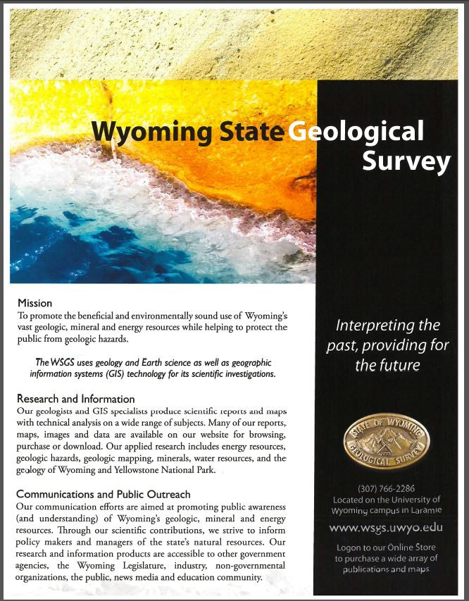 Wyoming State Geological Survey (2012?) - WSGS Product Sales & Free ... Wyoming State Geological Survey (2012?) - WSGS Product Sales & Free ...