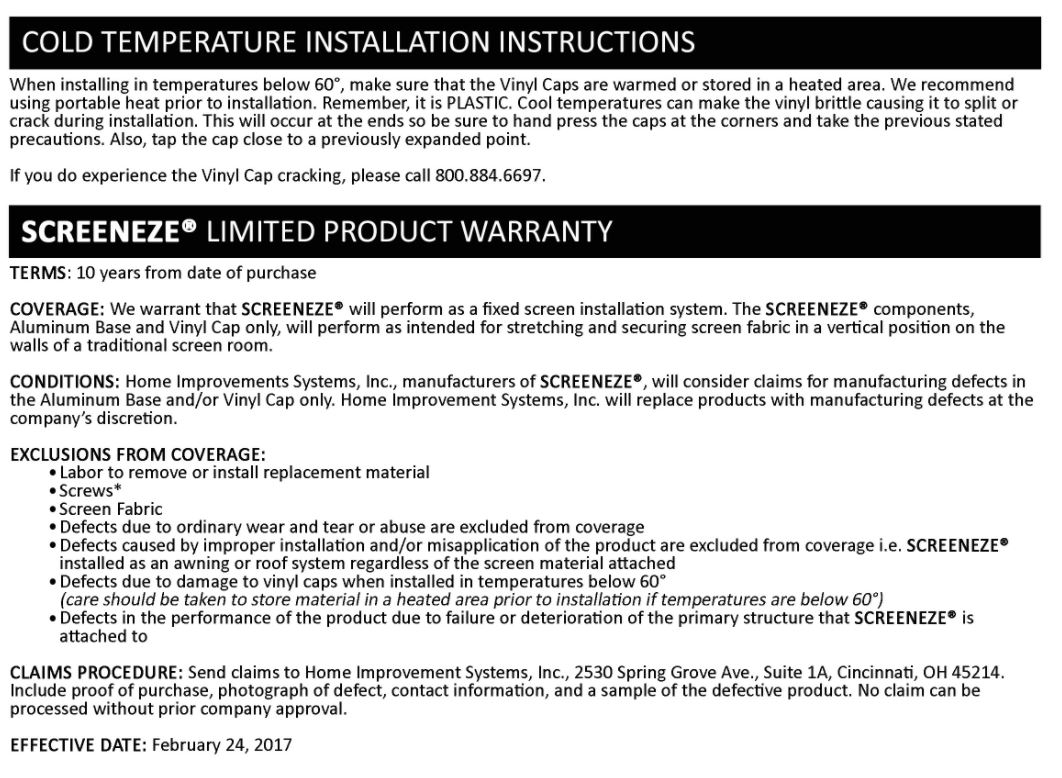 SCREENEZE Porch Parts - Top-Rated Screened-In Porch Parts | Metro ...