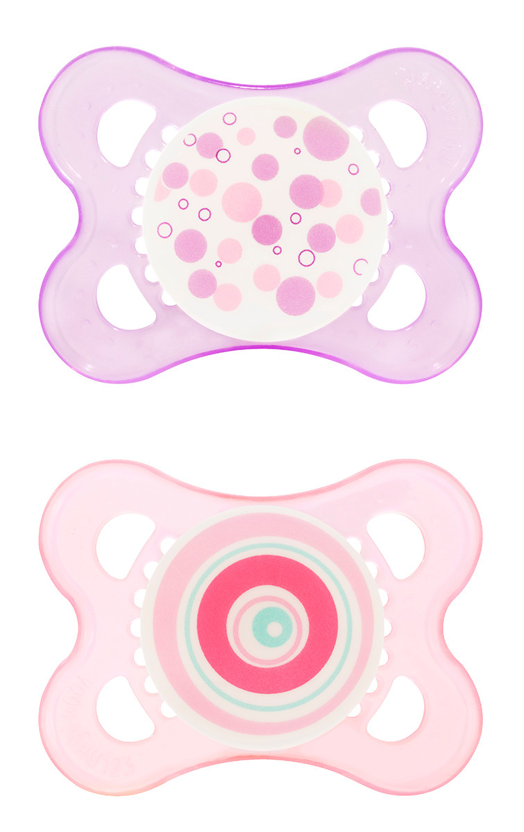MAM Trends Orthodontic Silicone Pacifiers 0-6 m, 2 pk, Pink - Parents ...