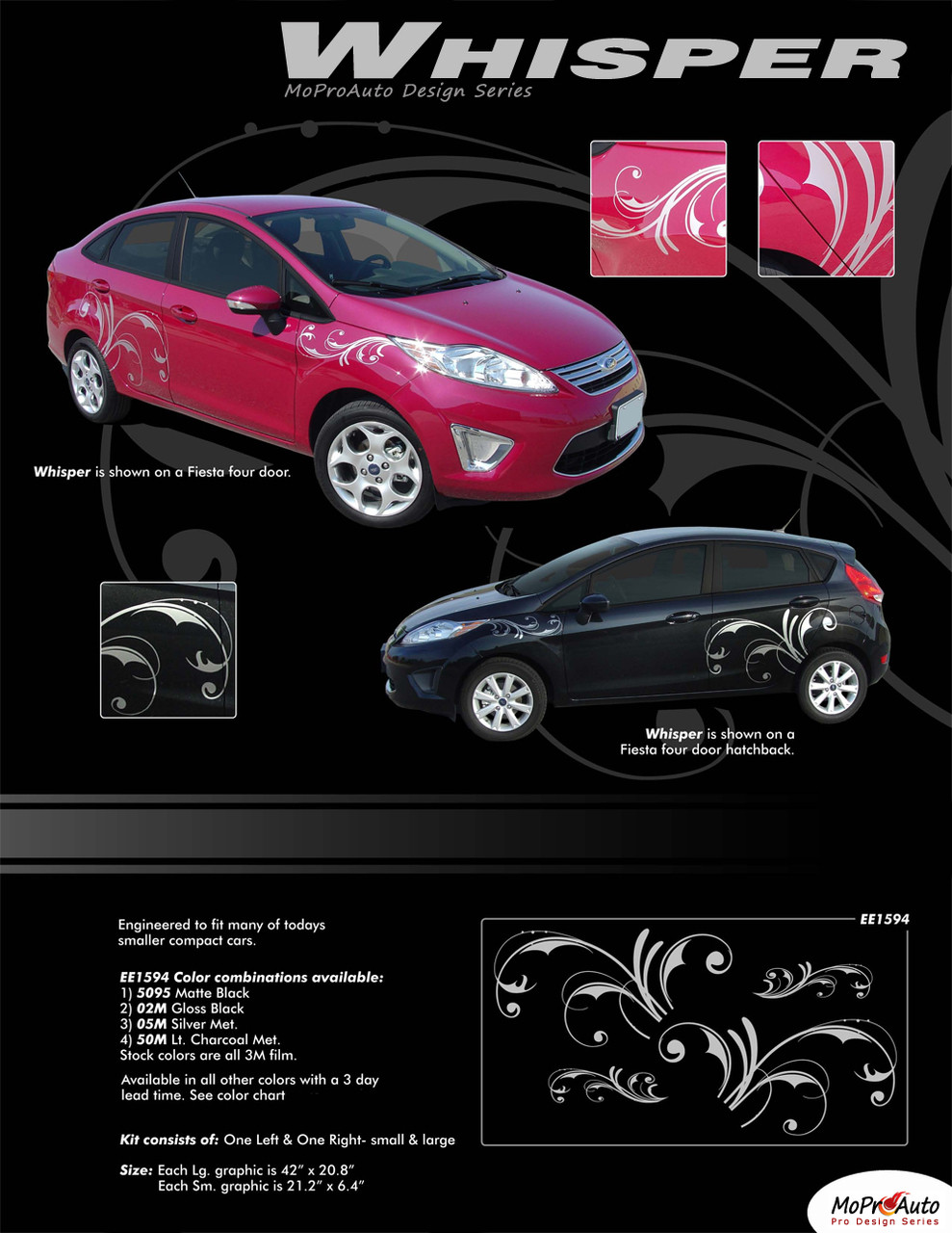 WHISPER : Universal Style Vinyl Graphics Kit - MoProAuto | Professional ...