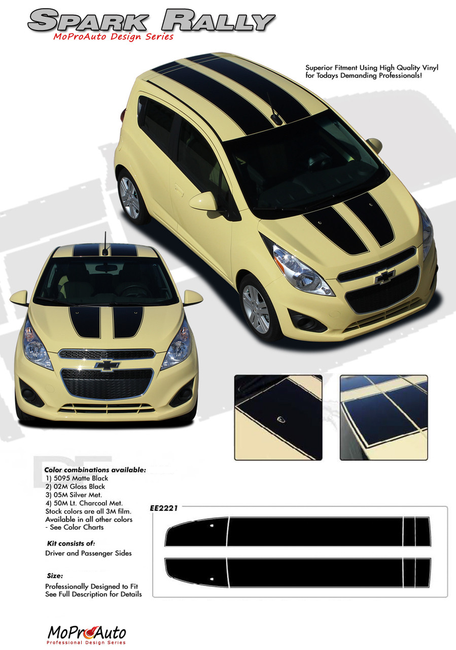 SPARK RALLY : Chevy Spark 2013 2014 2015 Vinyl Graphics Stripe Decal ...