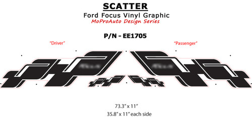 SCATTER : 2012 2013 2014 2015 2016 2017 Ford Focus Vinyl Graphics Kit ...