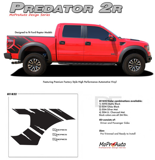 PREDATOR 2R | 2009-2014 Ford F-Series Raptor Vinyl Graphics & Decals ...