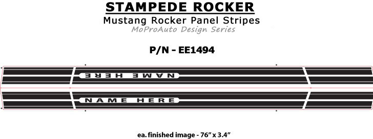 Mustang STAMPEDE ROCKER : 2010-2014 Ford Mustang Rocker Panel Stripes ...