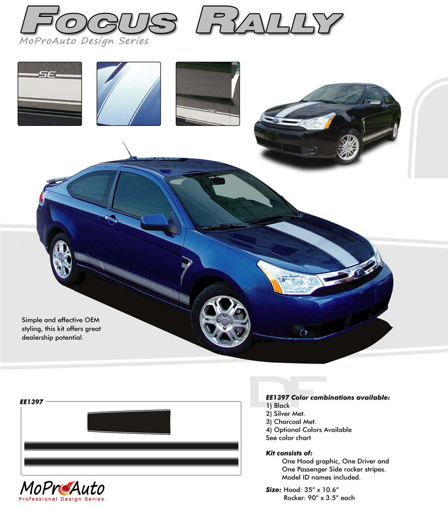 FOCUSED RALLY : Ford Focus Vinyl Graphics and Decals Kit - MoProAuto ...