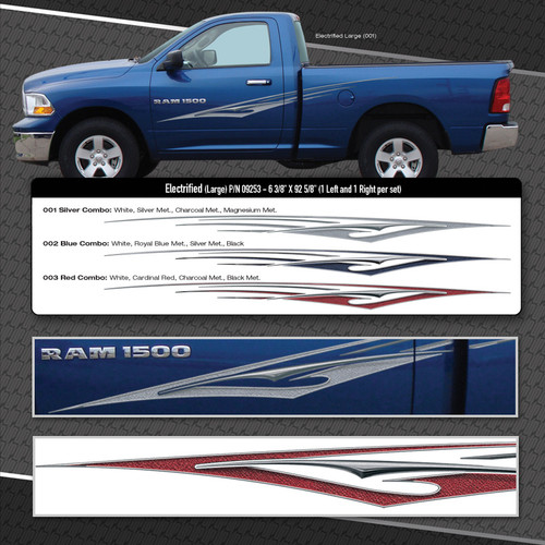 ELECTRIFIED LARGE : Automotive Vinyl Graphics Shown on Dodge Ram 1500 ...