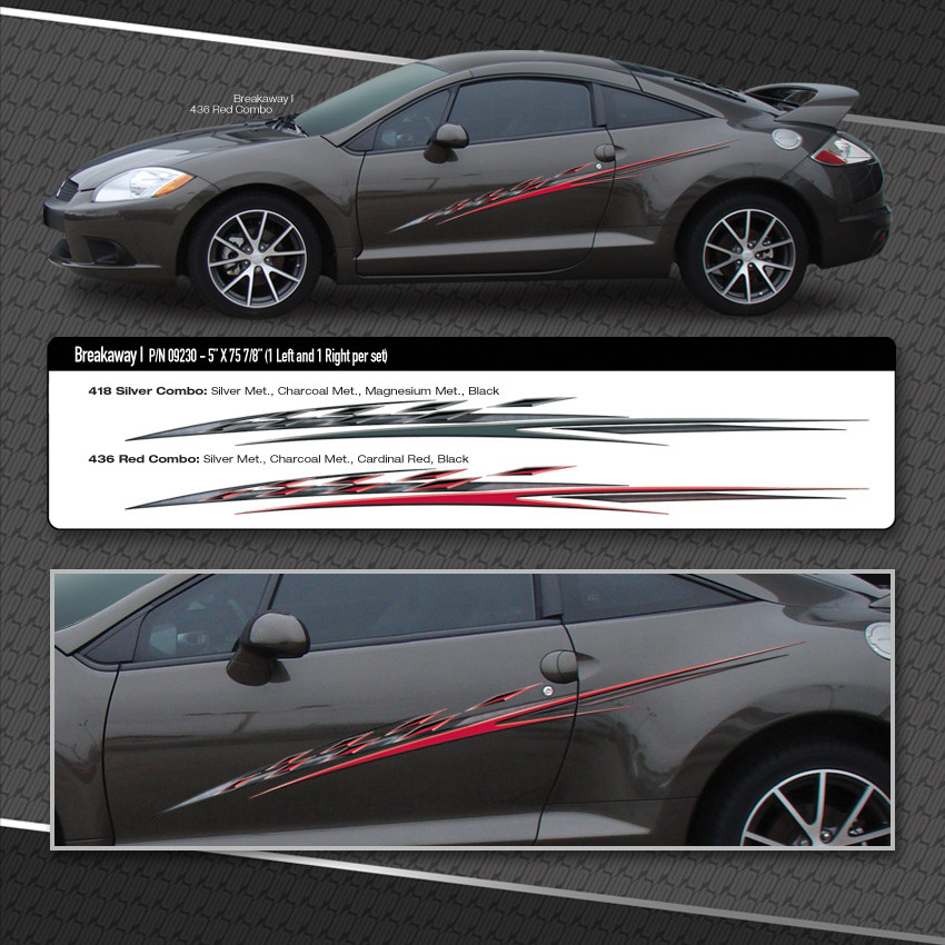 BREAKAWAY : Automotive Vinyl Graphics Mitsubishi Eclipse Compact Sports ...