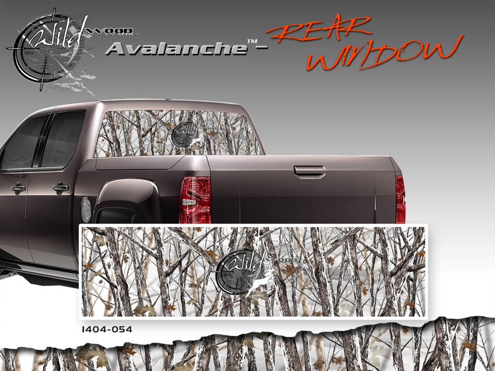 Avalanche Wild Wood Camouflage : Rear Window "See Through" Film Graphic ...
