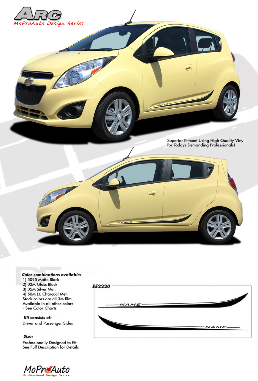 ARC : Chevy Spark 2013 2014 2015 2016 Vinyl Graphics Stripe Decal Kit ...