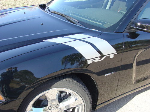 RECHARGE DOUBLE BAR : Dodge Charger Hash Mark Hood to Fender Decals ...