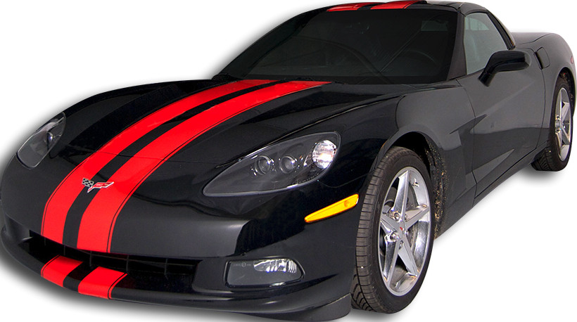 2005-2013 Chevy Corvette Complete Dual Rally Racing Vinyl Stripe Kit ...
