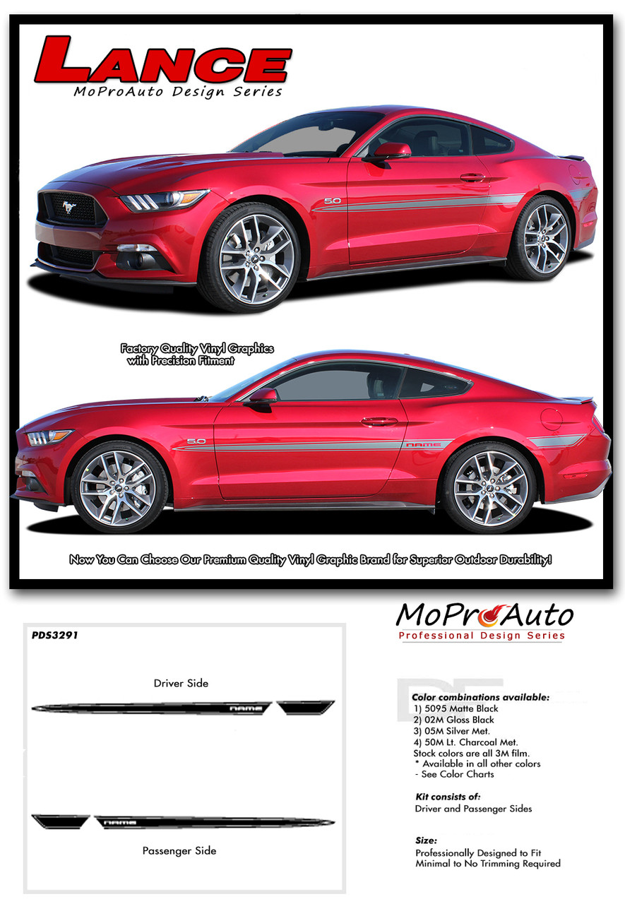 LANCE : Ford Mustang Door Stripes Side Decal Vinyl Graphics fits 2015 ...