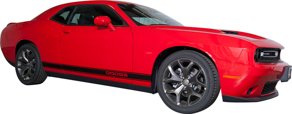 2015-2018 Dodge Challenger Lower Rocker Stripe Vinyl Stripe Kit ...