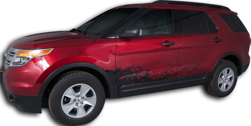 2011-2015 Ford Explorer Mudslinger Stripe Vinyl Stripe Kit - MoProAuto ...