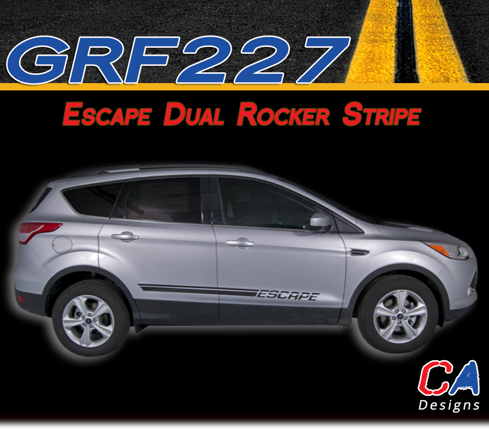2011-2015 Ford Escape Dual Rocker Vinyl Stripe Kit - MoProAuto ...