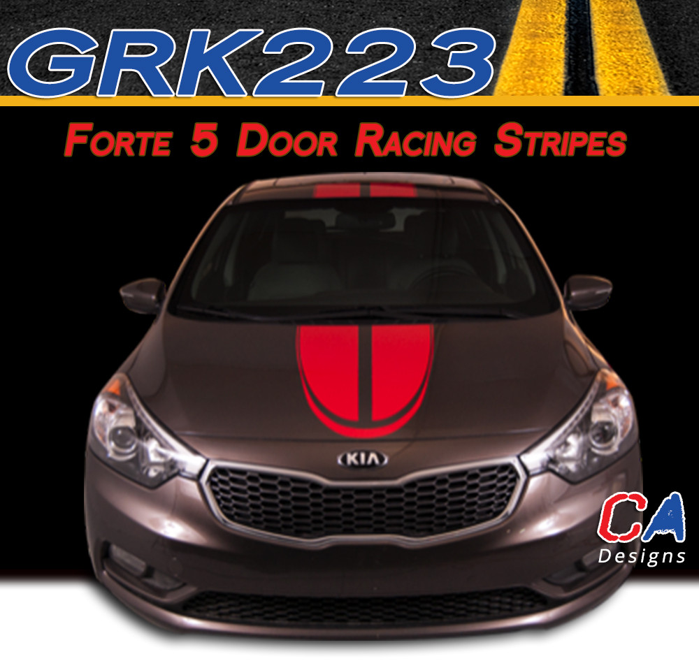 2014-2015 Kia Forte 5 Door Boomerang Racing Vinyl Racing Stripe Kit ...