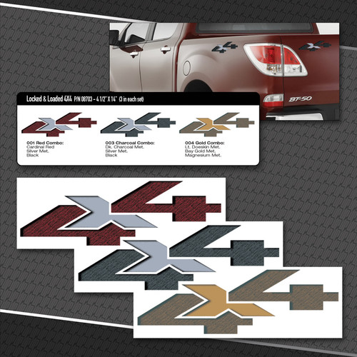 LOCKED and LOADED 4X4 LOGOS : 3 Vinyl Decals Included - MoProAuto ...