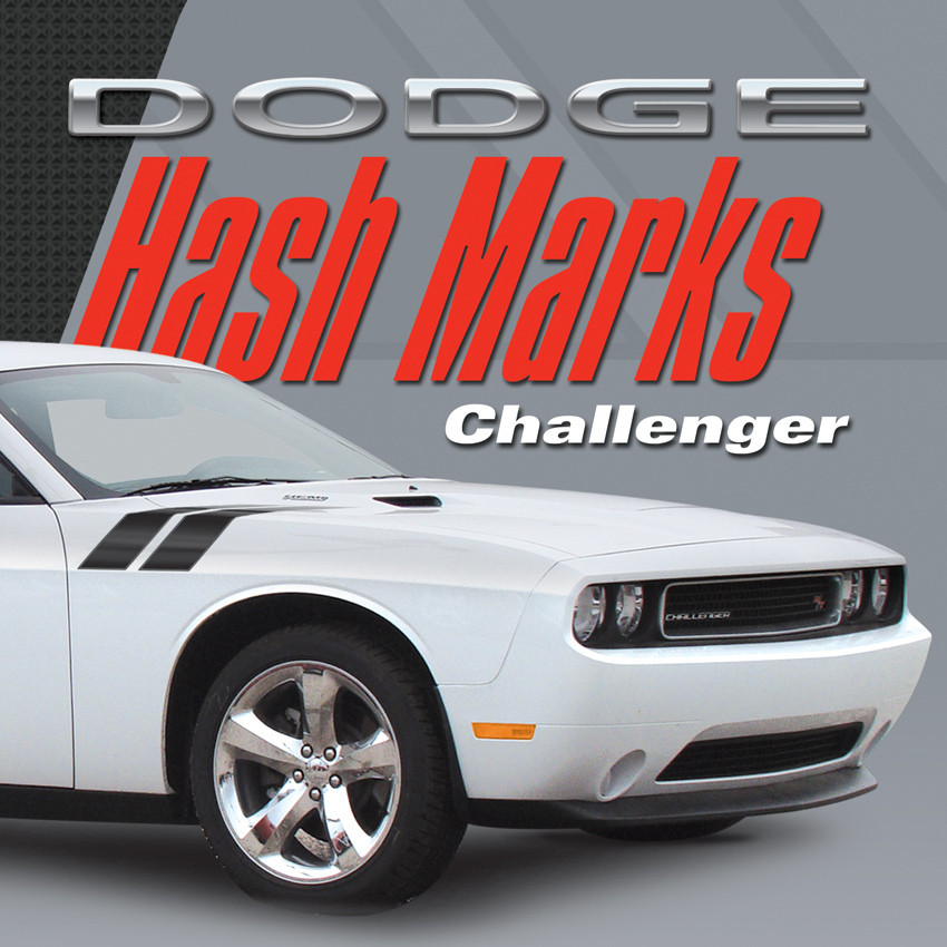 DODGE CHALLENGER HASH MARKS KIT : Automotive Vinyl Graphics Shown on ...