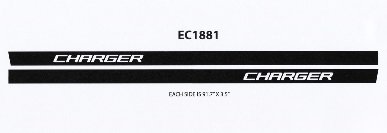 2005-2018 CHARGER ROCKER STRIPE : Vinyl Graphics Kit for Dodge Charger ...