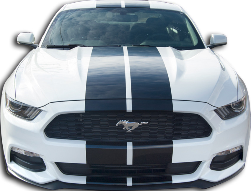 2015-2016 Ford Mustang Dual Racing Vinyl Graphic Stripe Package Kit ...