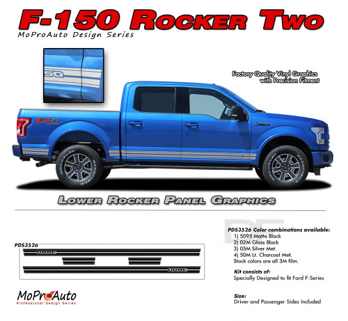 F-150 ROCKER TWO : Ford F-150 Lower Rocker Panel Stripes Vinyl Graphics ...