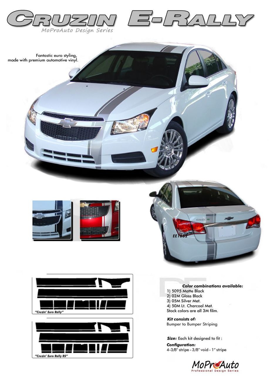E-RALLY | Chevy Cruze Euro Racing Stripes 2011-2014 Vinyl Graphics ...