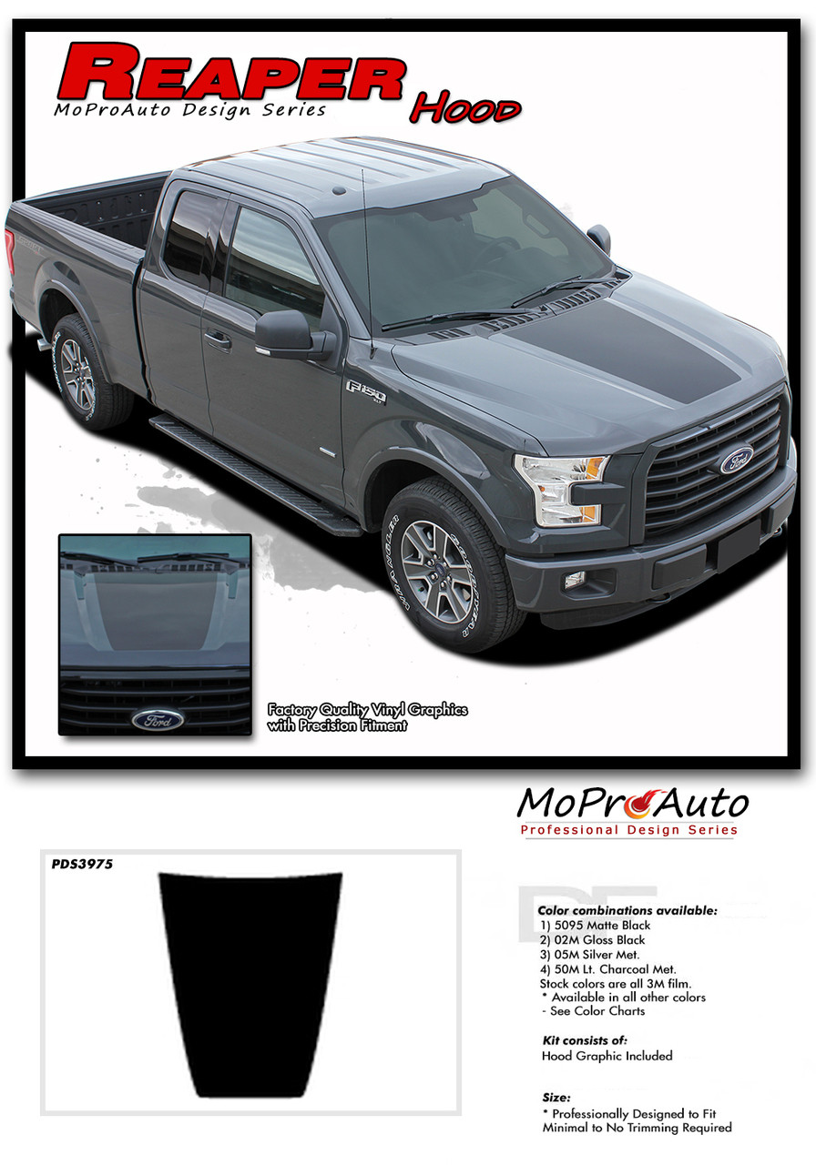 REAPER HOOD : Ford F-150 Decals Center Hood Blackout Vinyl Graphic ...