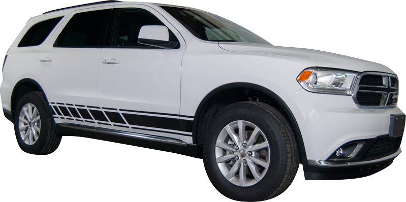 2010-2018 Dodge Durango Rocker Strobe Stripe Vinyl Striping Graphic Kit ...