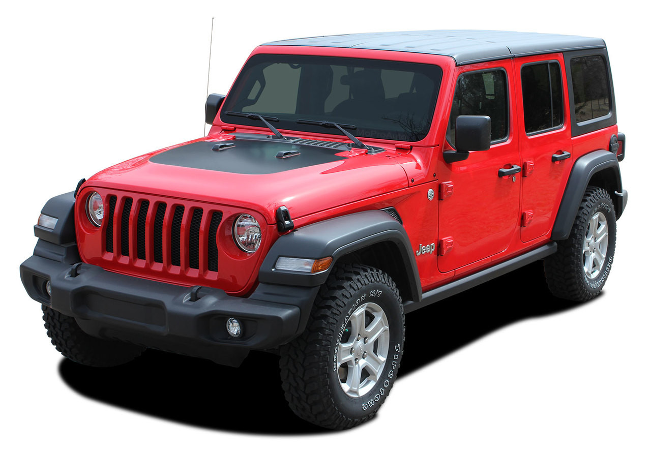 WRANGLER SPORT HOOD | Jeep Wrangler JL Hood Vinyl Graphics Decal Stripe ...