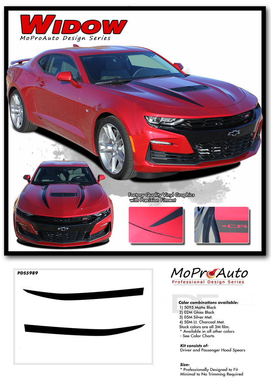 2019 2020 2021 2022 2023 Camaro Hood Decals WIDOW : Chevy Camaro Spider ...