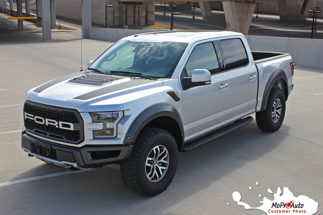 VELOCITOR HOOD | Ford Raptor Split Hood Stripes Vinyl Graphics Decals ...