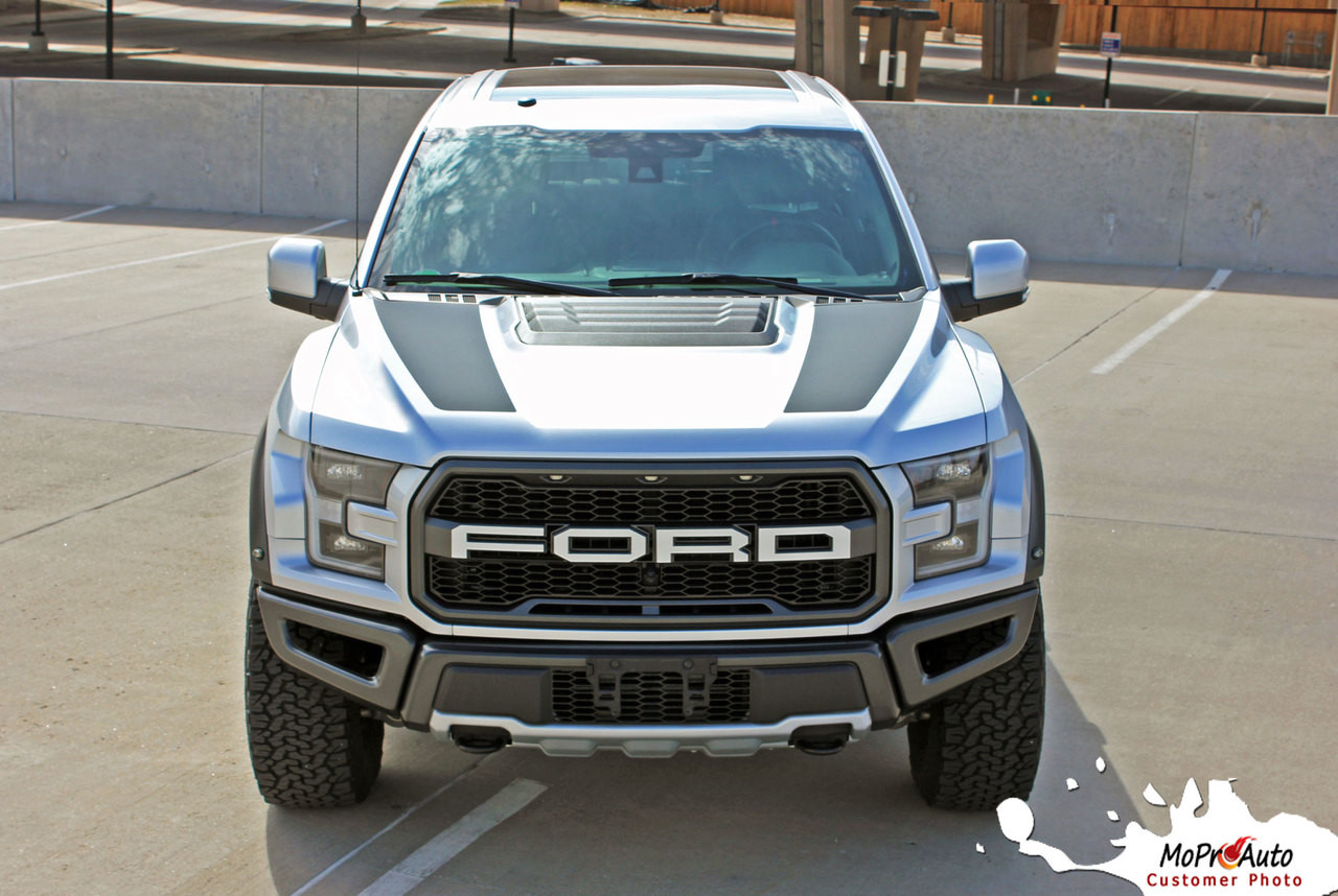 VELOCITOR HOOD | Ford Raptor Split Hood Stripes Vinyl Graphics Decals ...