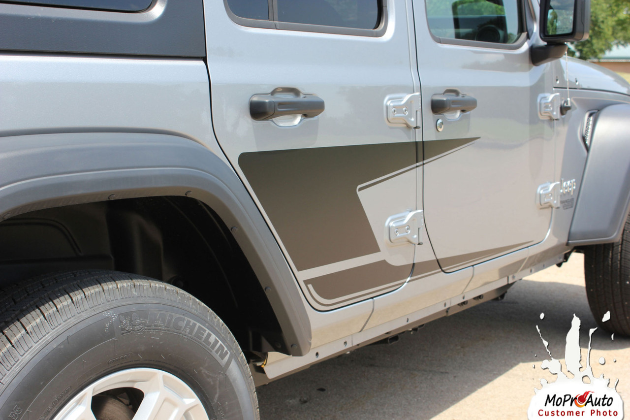 ADVANCE | Jeep Wrangler JL Side Door Vinyl Graphics Body Decal Stripe ...