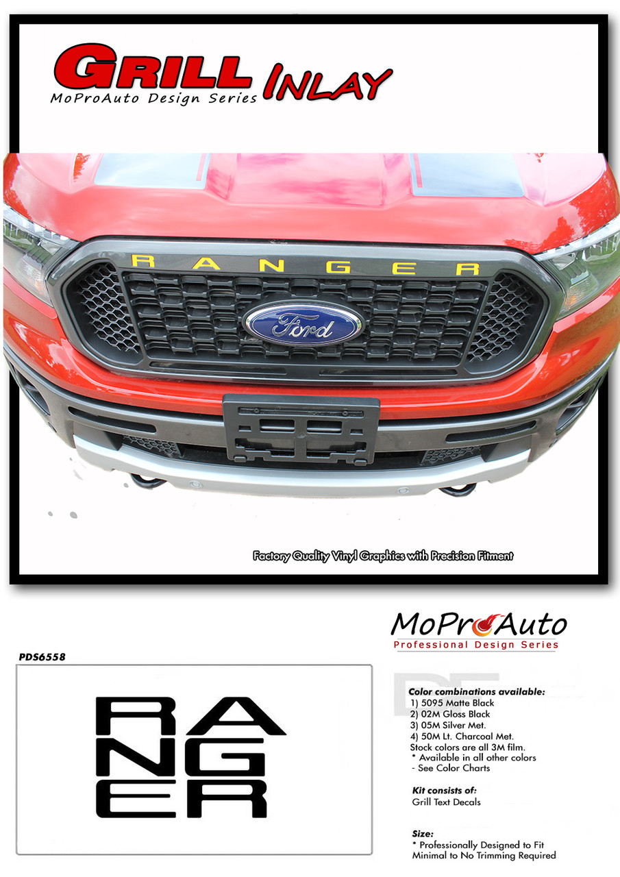 RANGER GRILL LETTERS : Ford Ranger Grill Decals Name Vinyl Graphics Kit ...
