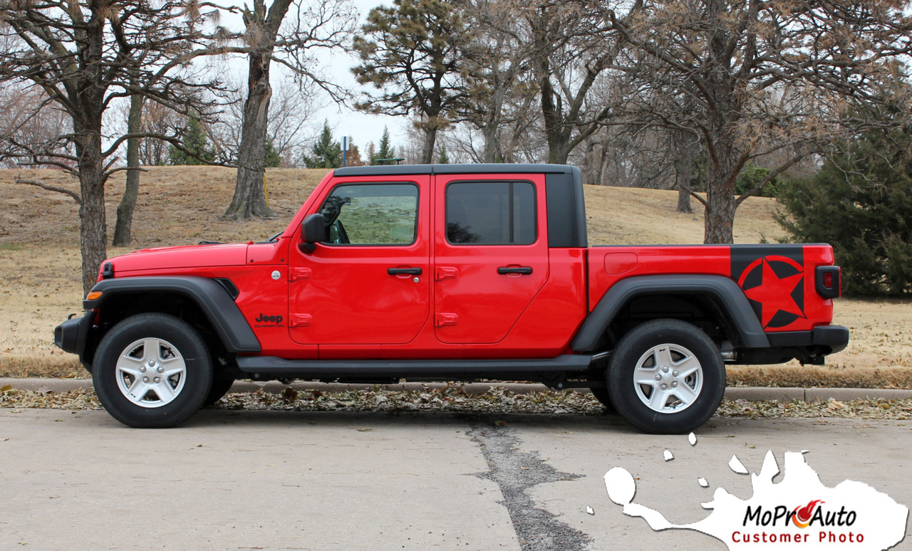 BOOTSTRAP | Jeep Gladiator Side Body Star Vinyl Graphics Decal Stripe ...