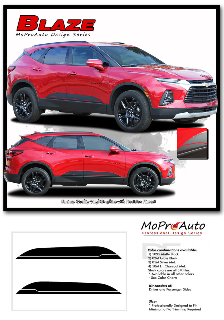BLAZE : 2019 2020 2021 2022 2023 2024 Chevy Blazer Stripes Lower Rocker ...