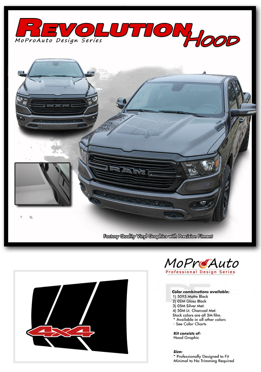 REVOLUTION 1500 HOOD : 2019 2020 2021 2022 Dodge Ram 1500 Hood Decals ...